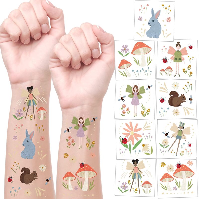Cheerland 108 pcs Woodland Fairy Temporary Tattoo Stickers for Girls ...