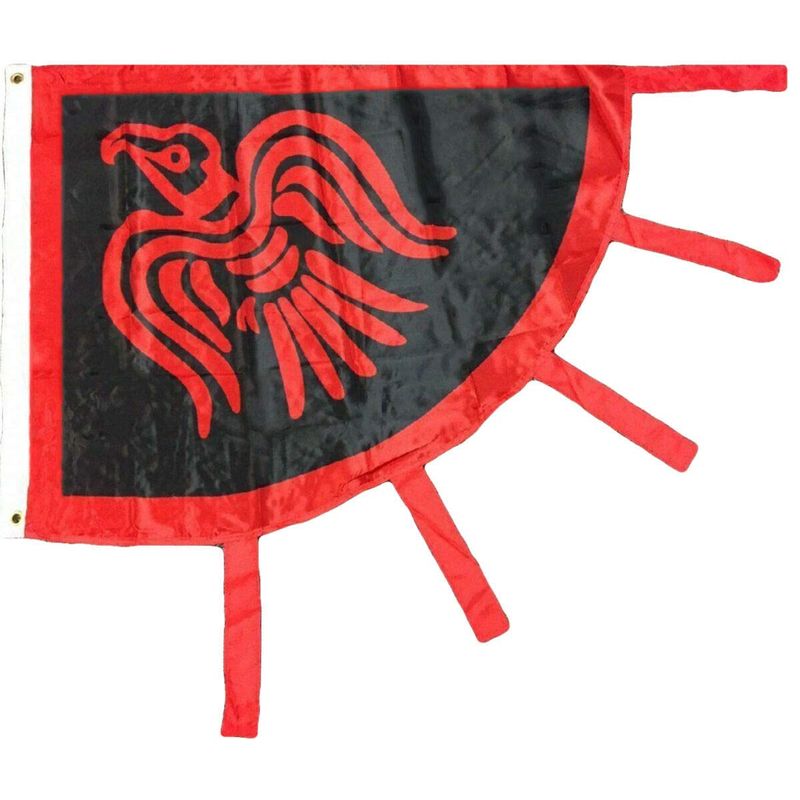 Scandinavian Viking Raven Flag 3 x 4 Foot Red and Black Norse Pirate ...