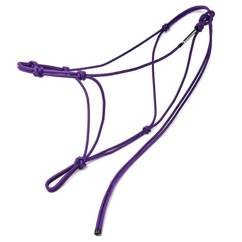 Knotty Girlz 4 Knot Horse Rope Training Halter - 3/16" (5mm) Very Thin! Stiff Polyester Halter ...