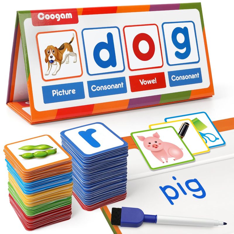 Coogam CVC Word Builder, Magnetic Sight Word Games with Flashcards ...