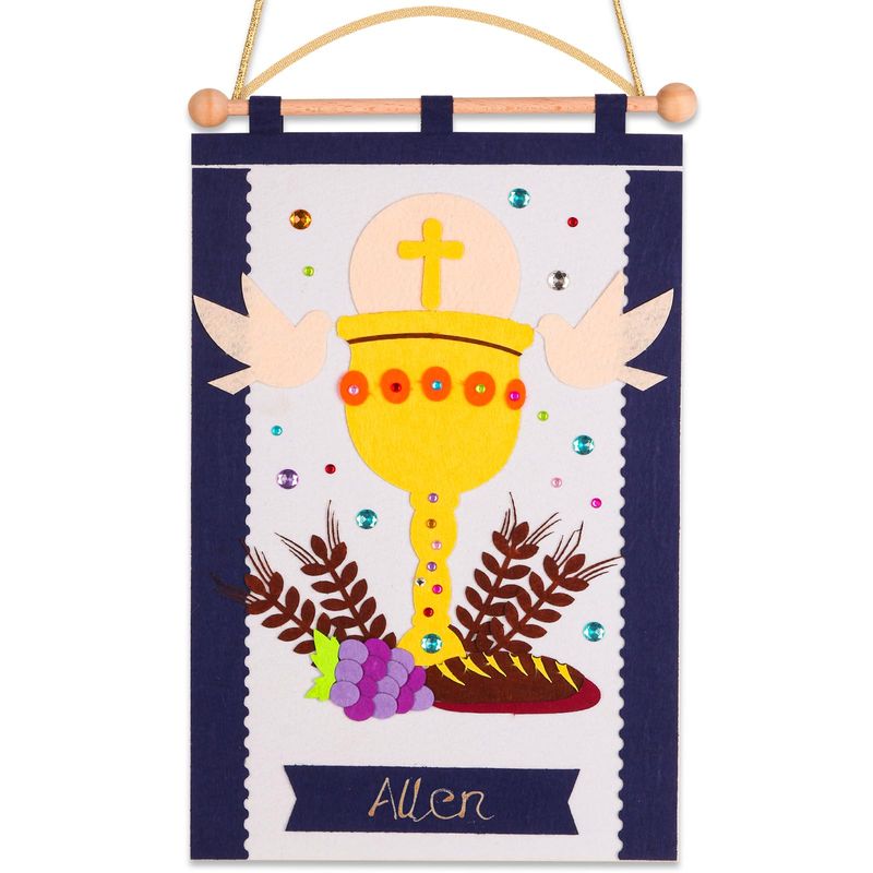 First Communion Banner Kit for Boys 9 x 14 Inch First Holy Communion ...