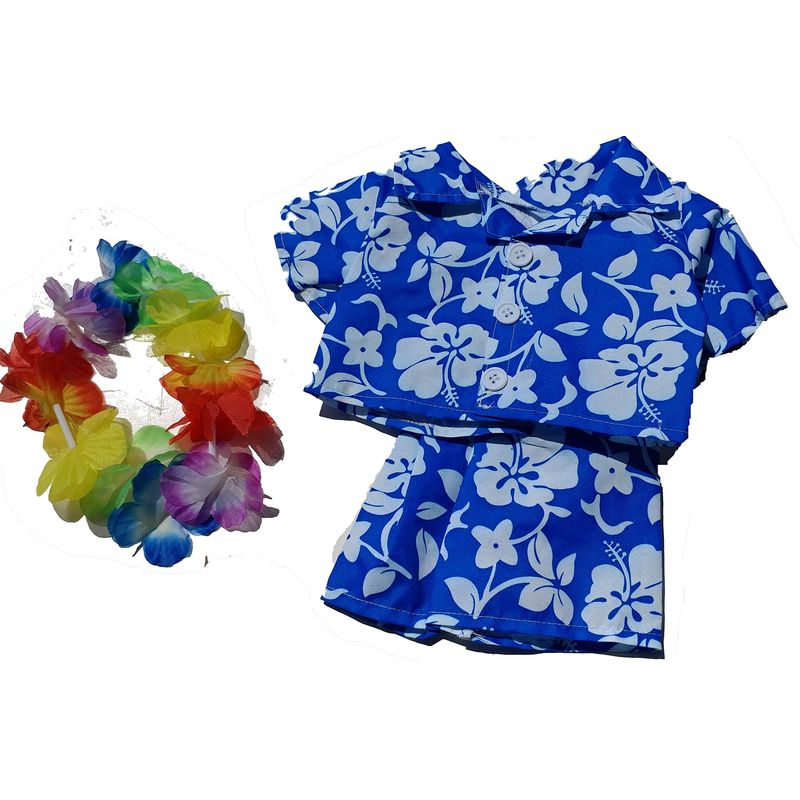 Hawaiian Boy w/Flower Lei Teddy Bear Clothes Fits Most 14"-18" Build-a ...