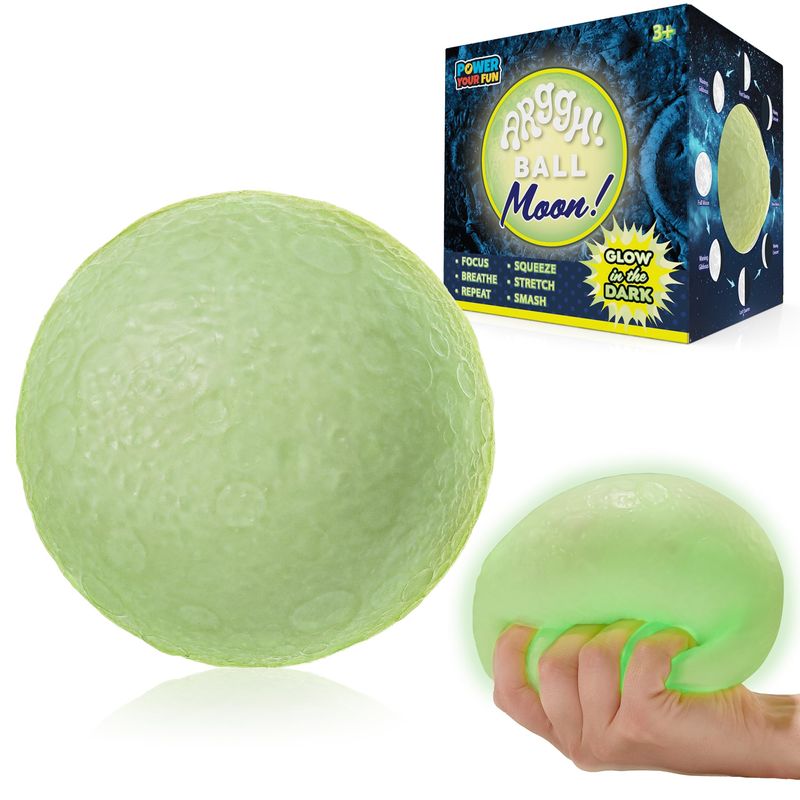 Power Your Fun Arggh Moon Stress Balls for Adults - 3.75 Inch Moon ...