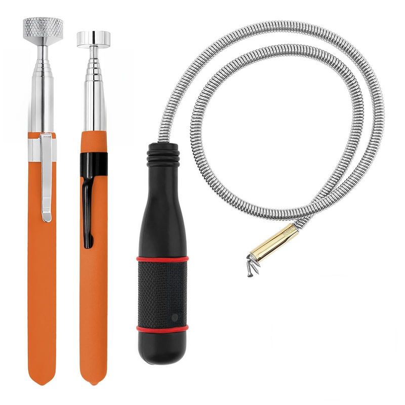 Pack of 3 Magnetic Recording Tool, Extendable Magnetic Rod 8 lb/10 LB ...