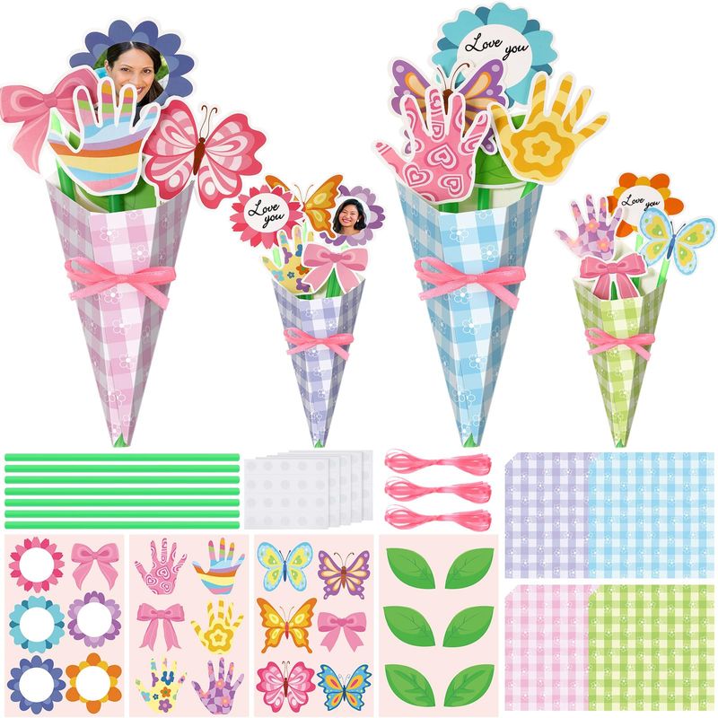 Blosssound 24 Set Flower Bouquet Craft Kit DIY Teacher's Day Gift ...