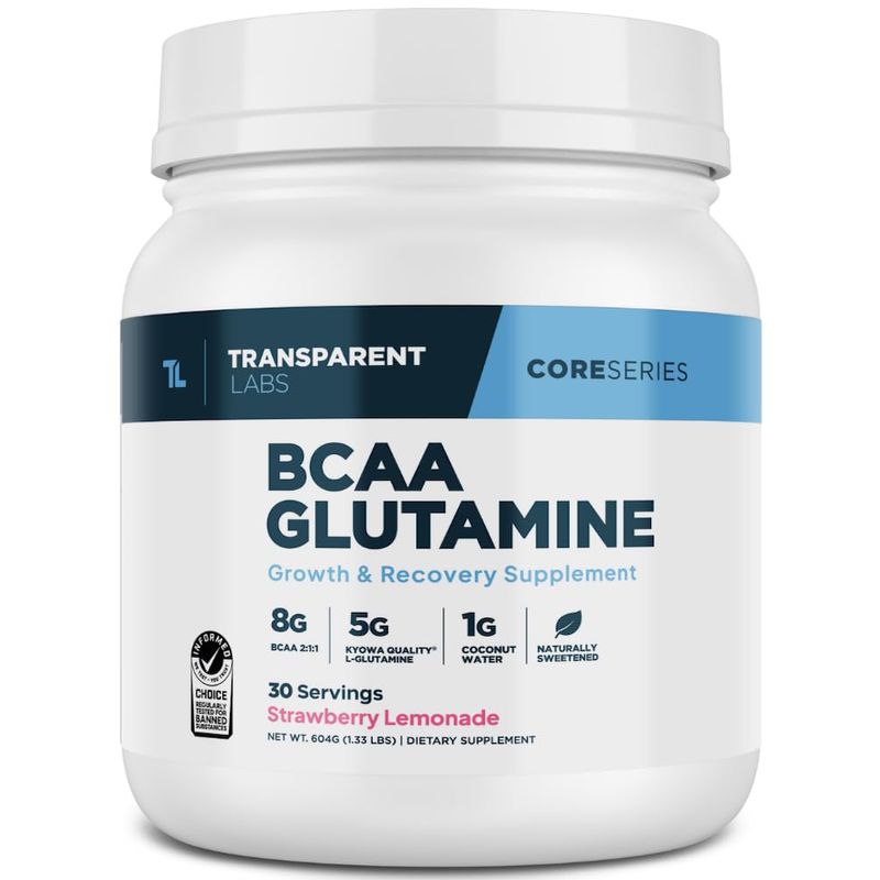 Transparent Labs BCAA Glutamine - 8000 Mg of BCAA Powder with L ...