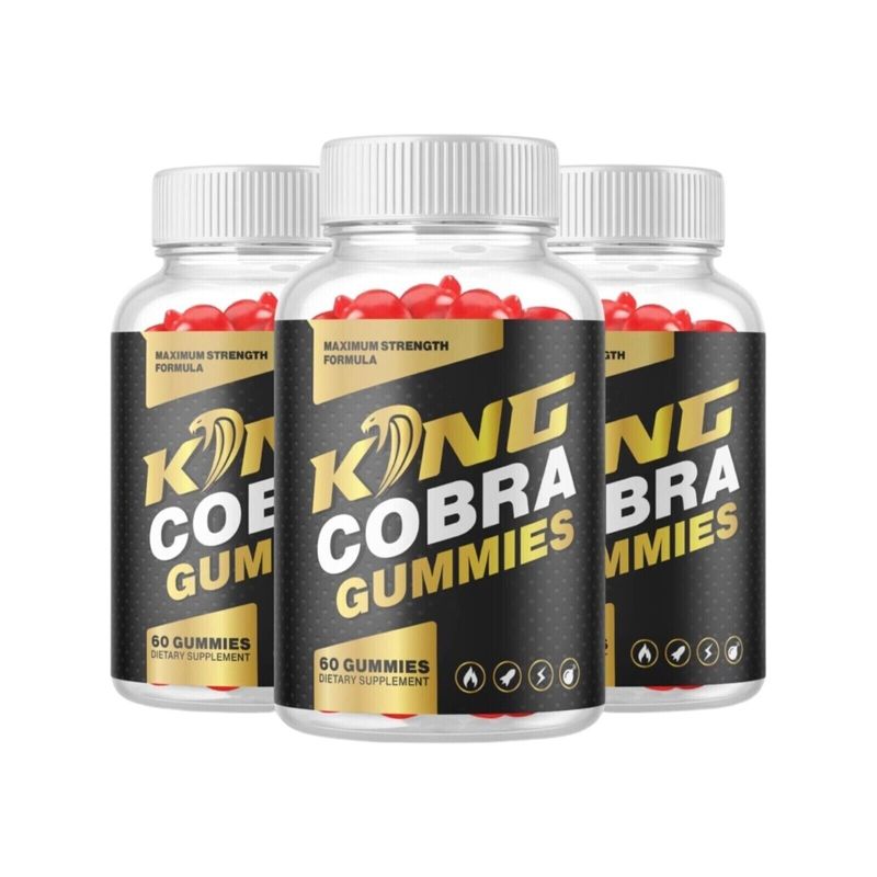 3-Pack King Cobra Gummies Extra Strength Formula Pills for Men-180 ...