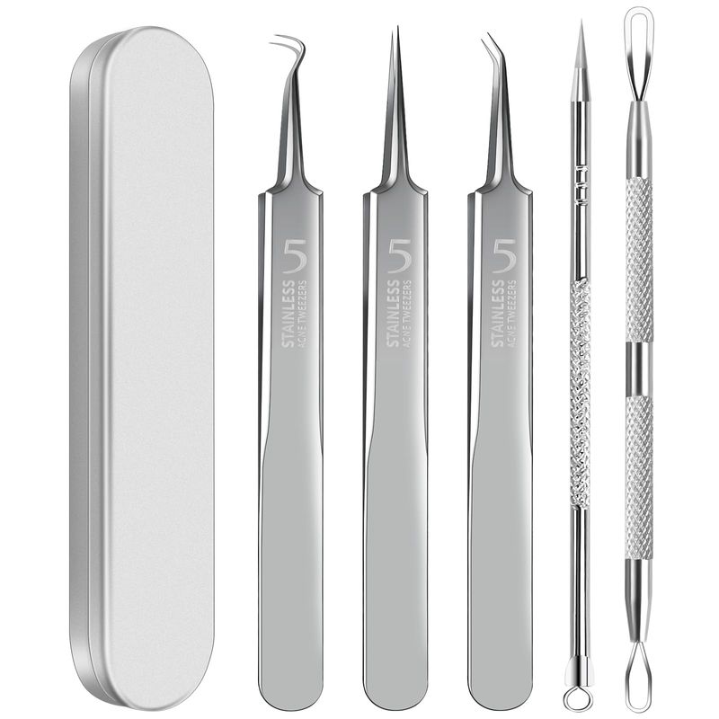 YGQQOY Blackhead Remover Tool, 5Pcs Acne Remover comedone Extractor ...