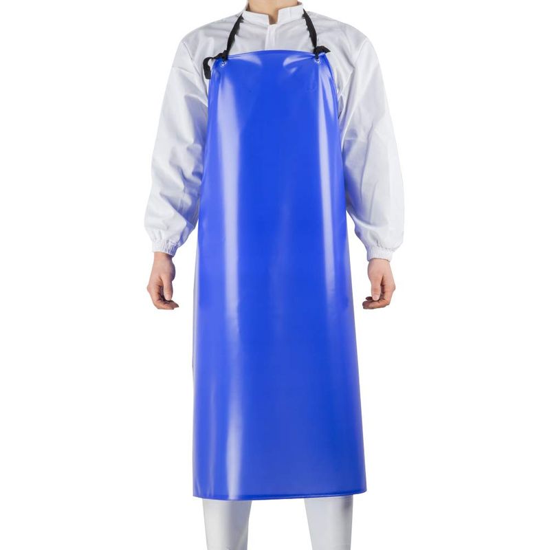 ETBOL Chemical Resistant Vinyl Apron - Blue Plus Size Unisex PVC Aprons ...