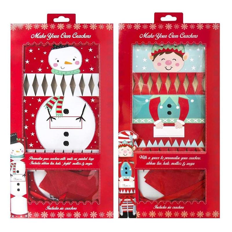 Set of 12 Make Your Own Personalised Christmas Crackers - 6 Elf And 6 ...