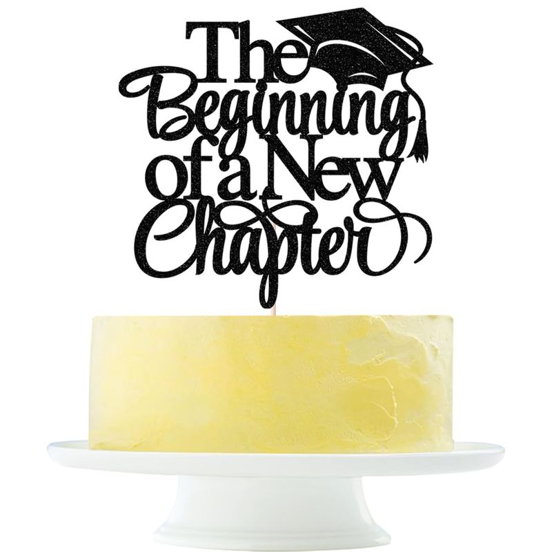The Beginning of a New Chapter Cake Topper 2025 High school university ...
