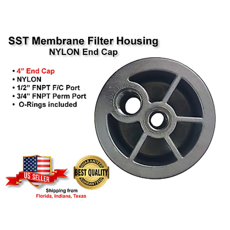 Stainless Steel RO Membrane Housing NYLON End Cap 1/2" x 3/4" - Online ...