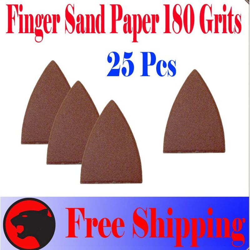 Pack 25 Sandpaper Oscillating Multi Tool Fein 180 Grits Finger Sand ...