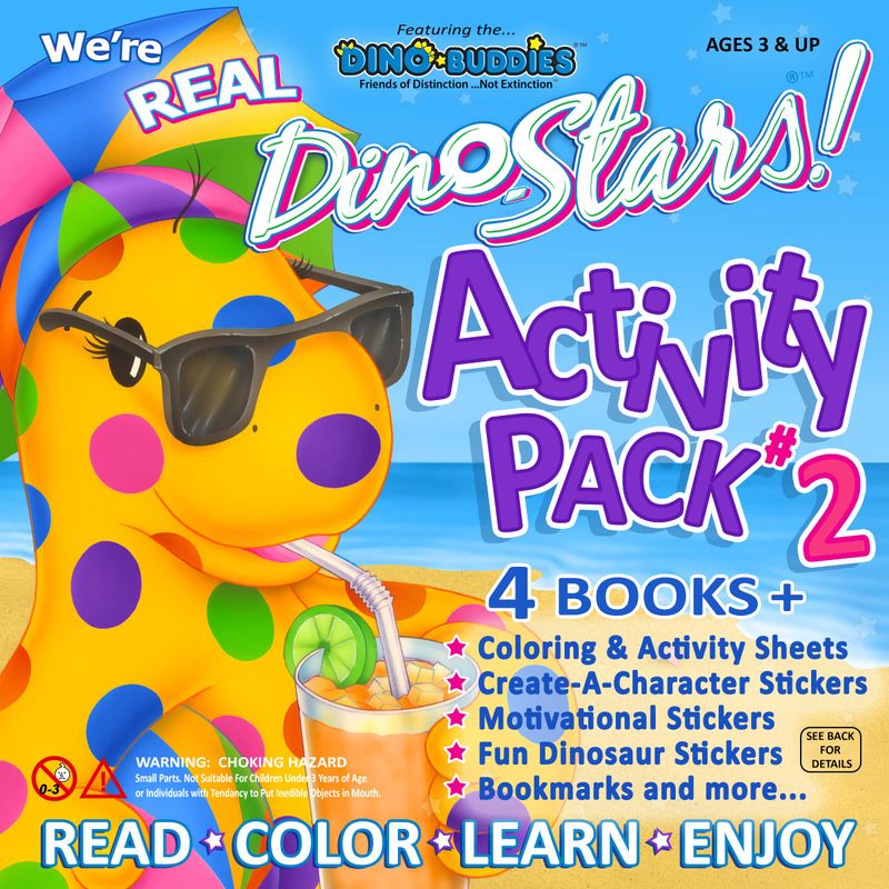 Dino-Buddies® Coloring & Activity Pack #2 - Cute Dinosaur Coloring Book ...