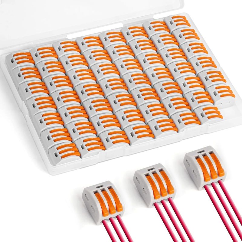 Cable Connectors, Pack of 60 Electric Clamps with Actuation Lever Cable ...