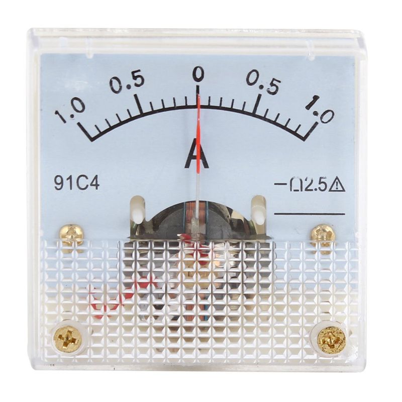 Sourcingmap Analog Current Panel Meter DC -1-1A 91C4 Ammeter for ...