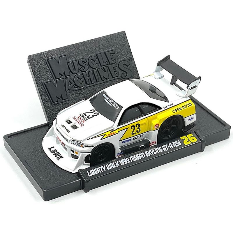 Muscle Machines 1999 Nissan Skyline GT-R R34 Super Silhouette #23 White ...