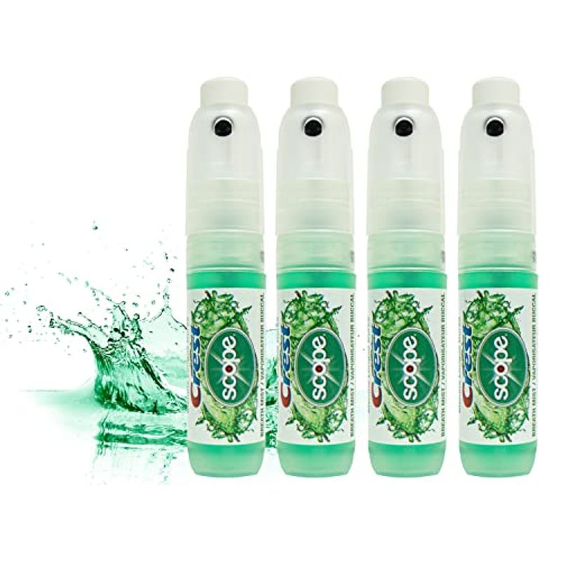 Crest Scope | One 4-Pack of Mint Breath Mist Sprays (4 Total Sprays ...