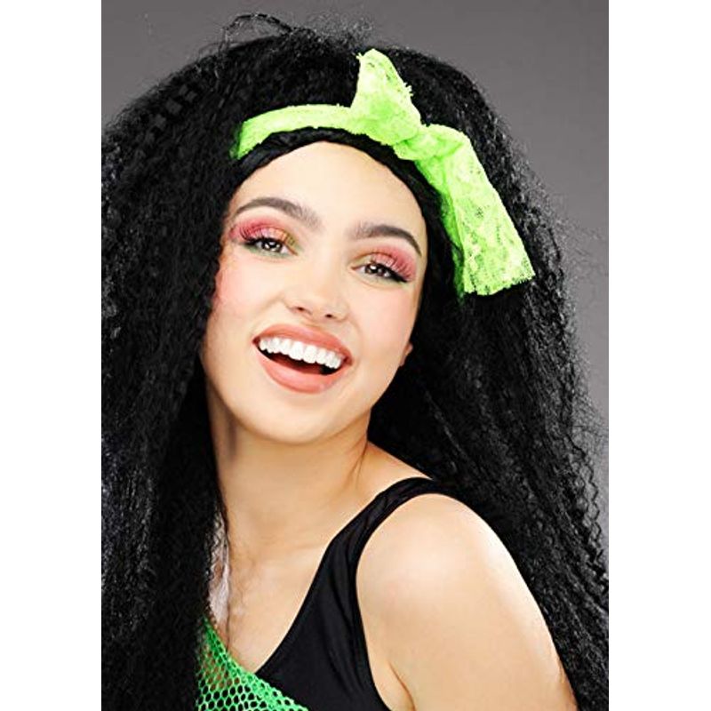 Magic Box 80s Neon Green Fancy Dress Lace Head Scarf - Online ...