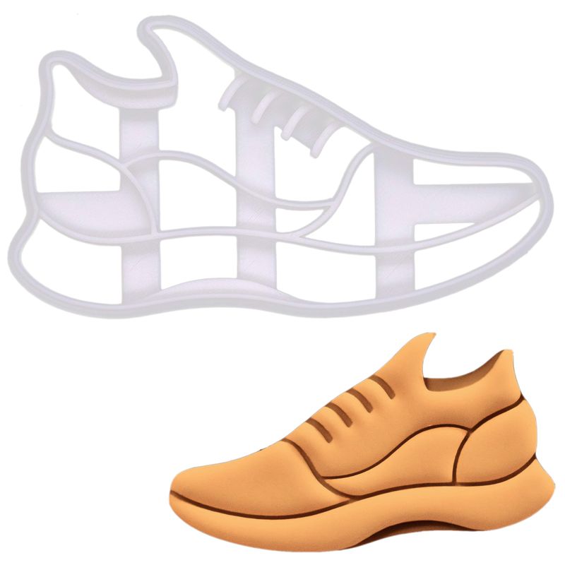 BAKERLOGY Running Shoe Cookie Cutter - Detailed Biscuit Cutter Design ...