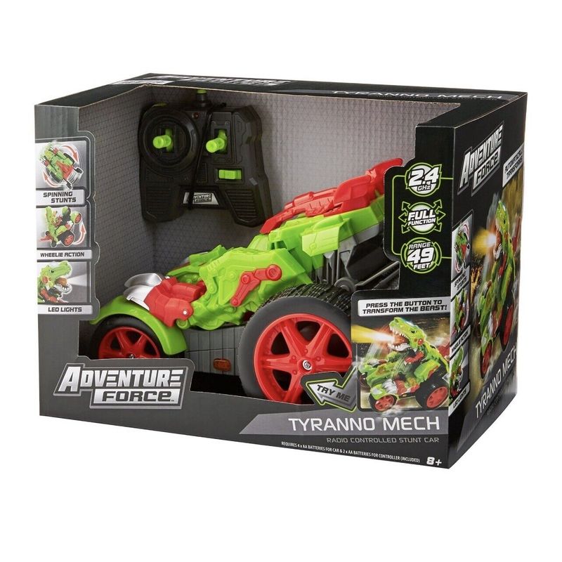 + Adventure Force Tyranno Mech 2.4gHz Radio Controlled Stunt Car Dino ...