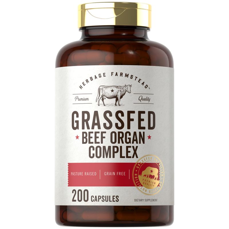 Grass Fed Beef Organ Complex 3250mg | 200 Capsules | Pasture Raised ...