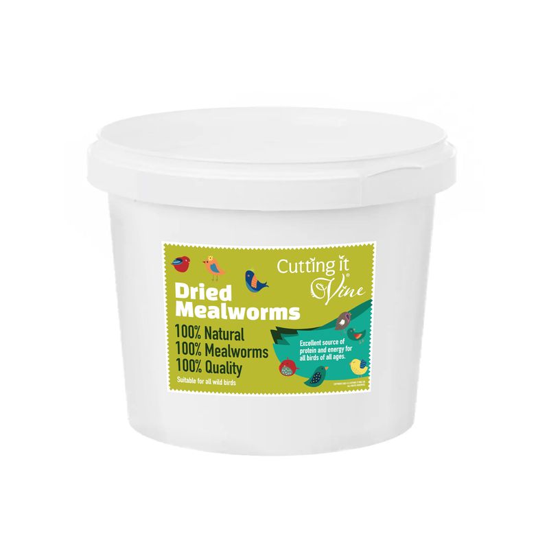 Cutting it Vine Meal Worms (2L Tub) - Dried Mealworms for Birds, Bird ...