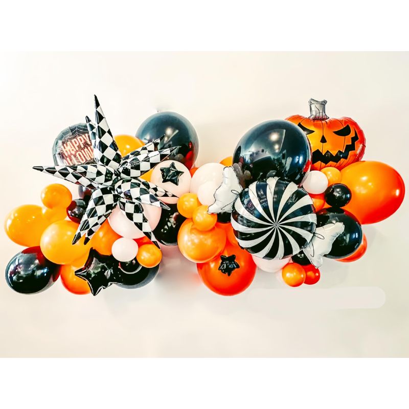 2 * 12PCS Black White Checkered Explosion Pointed Star Foil Balloons/4D ...