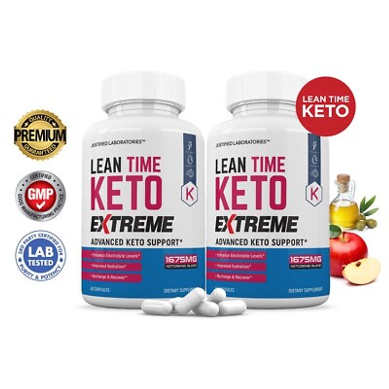 Lean Time Keto ACV Pills Extreme 1675MG New Improved Formula 2 Pack ...