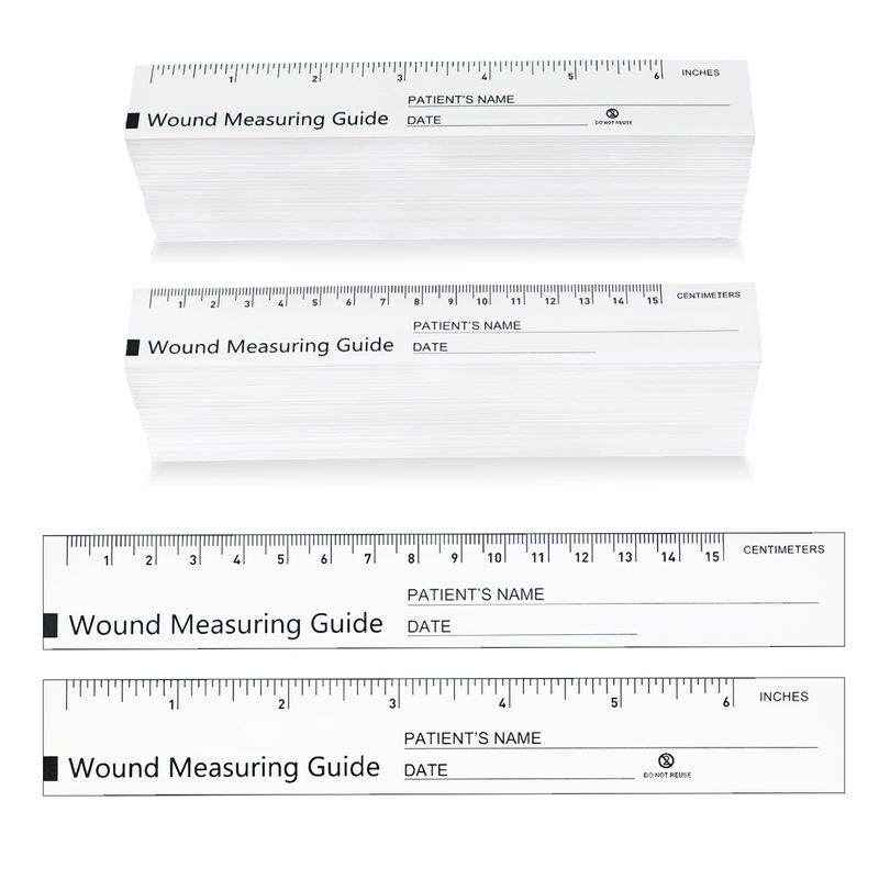 Mevlshcey 300 Pcs Wound Measuring Tape 6 Inch Wound Ruler Double Sided ...