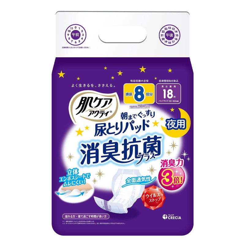 80498*6 Paper Crecia Skin Care Acti Urine Trap Pad, Deodorizing ...