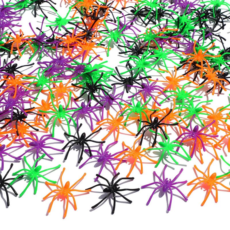 120 Pieces Halloween Plastic Spiders Small Fake Plastic Spiders ...
