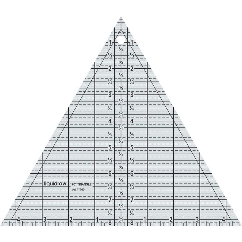 Liquidraw Triangle Quilting Ruler 60°, Clear Acrylic Template - Online ...