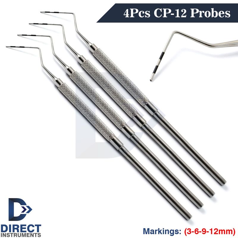 4Pcs Dental CP12 Probe Color Marking Periodontal Gingival Pocket ...