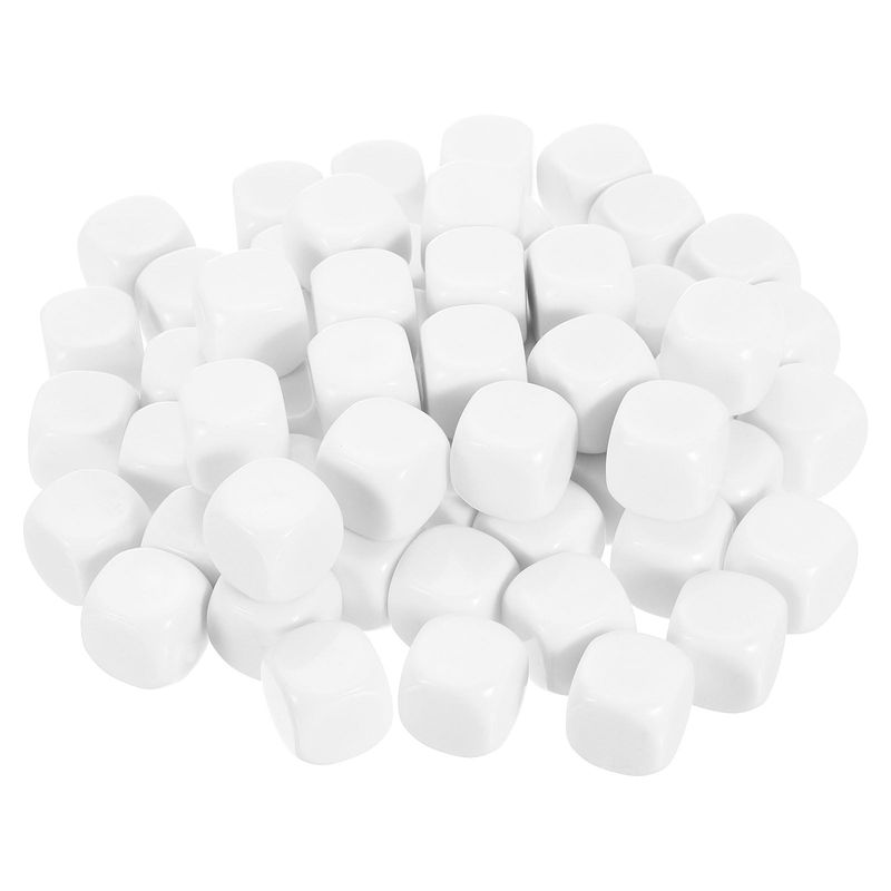sourcing map 100 Pcs Acrylic Blank Dice Six Sided, 2cm/0.79inch Rounded ...