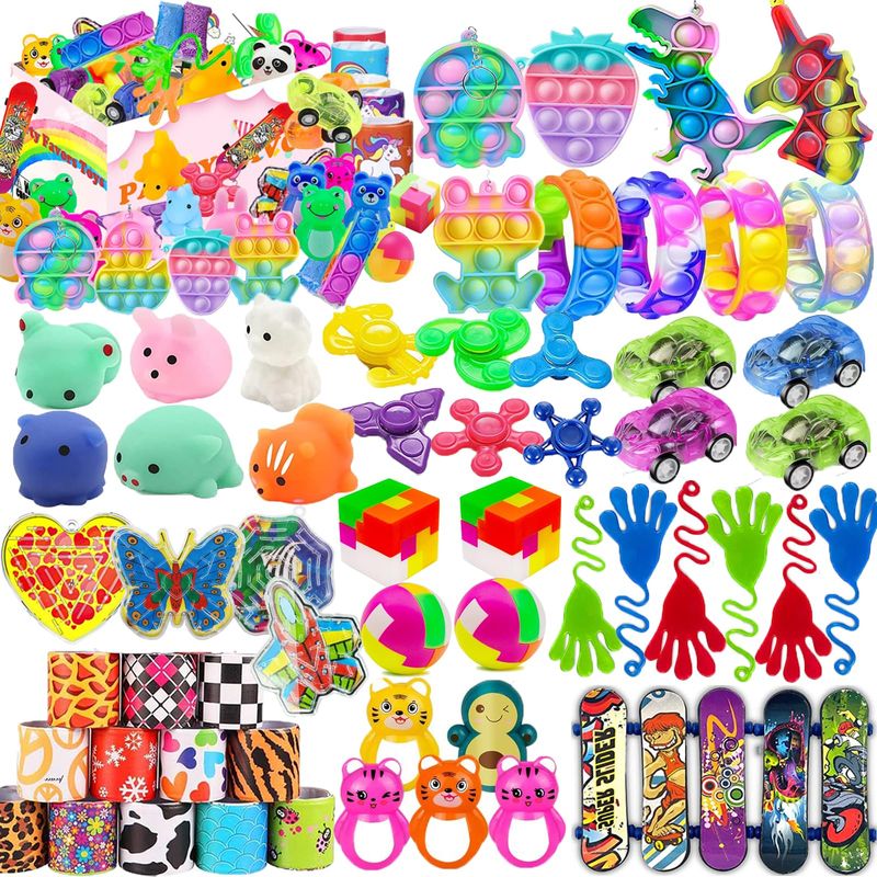 109 Pcs Party Favors for Kids 4-8, Pop Fidget Toys, Goodie Bag Stuffers, Treasure Box Toys for ...