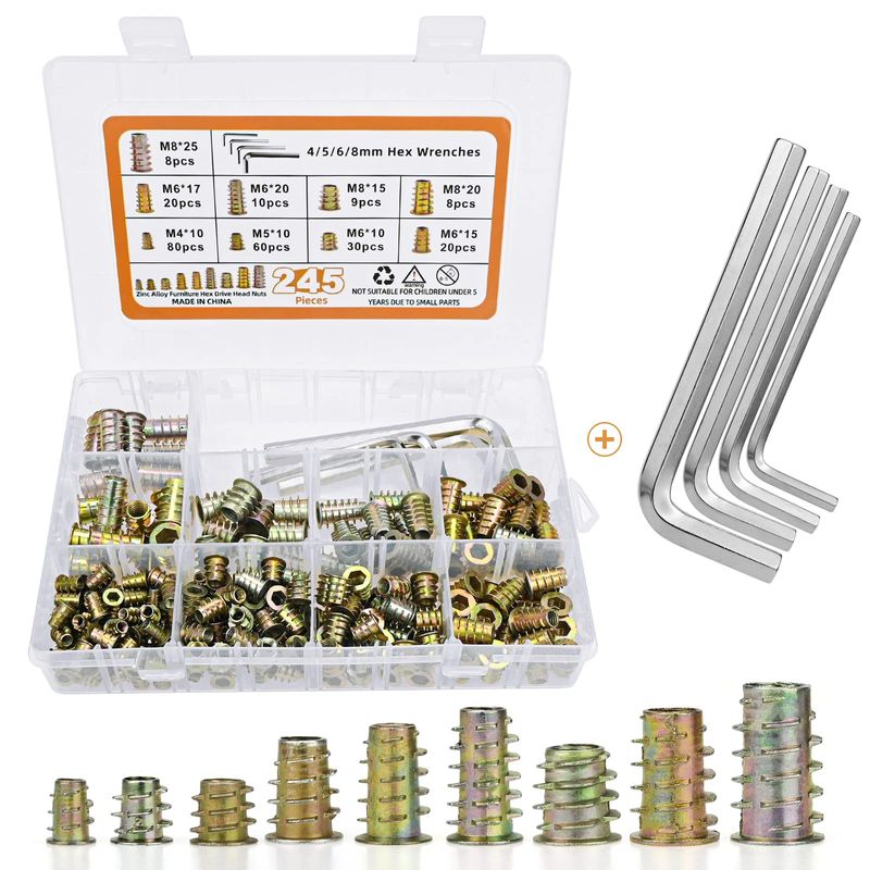 245 Pcs Zinc Alloy Furniture Hex Socket Screw, Zinc Alloy Hex Socket ...