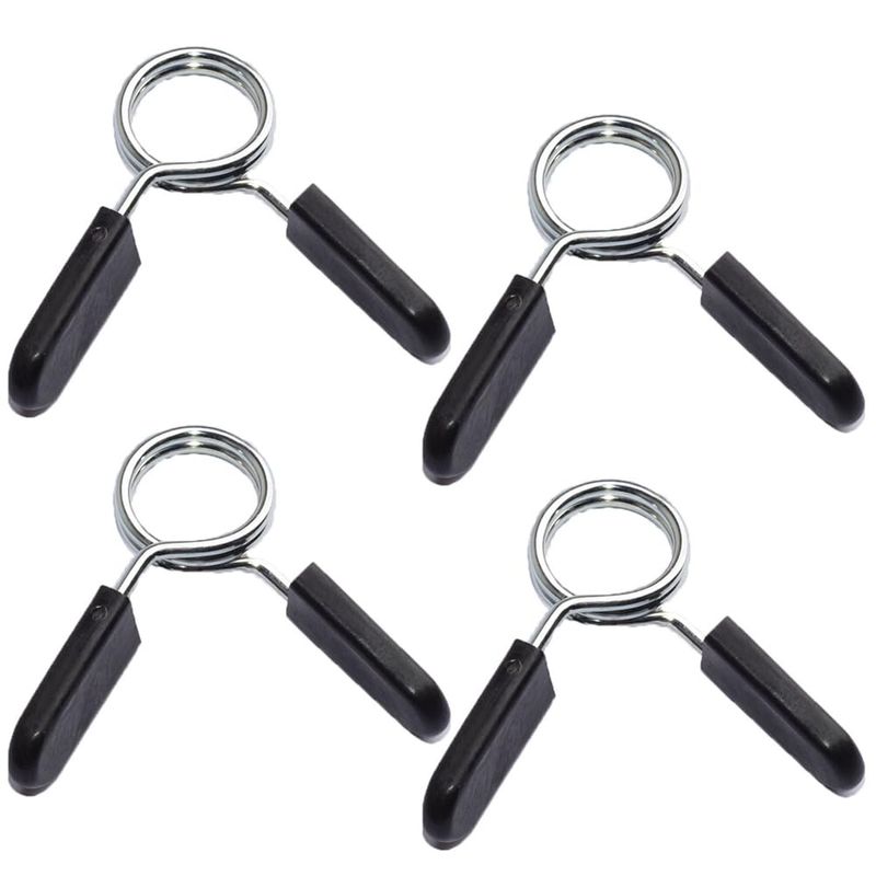 Quweiz 4pcs 1 Inch Barbell Clamps, Spring Clip Collars Bars Clips ...