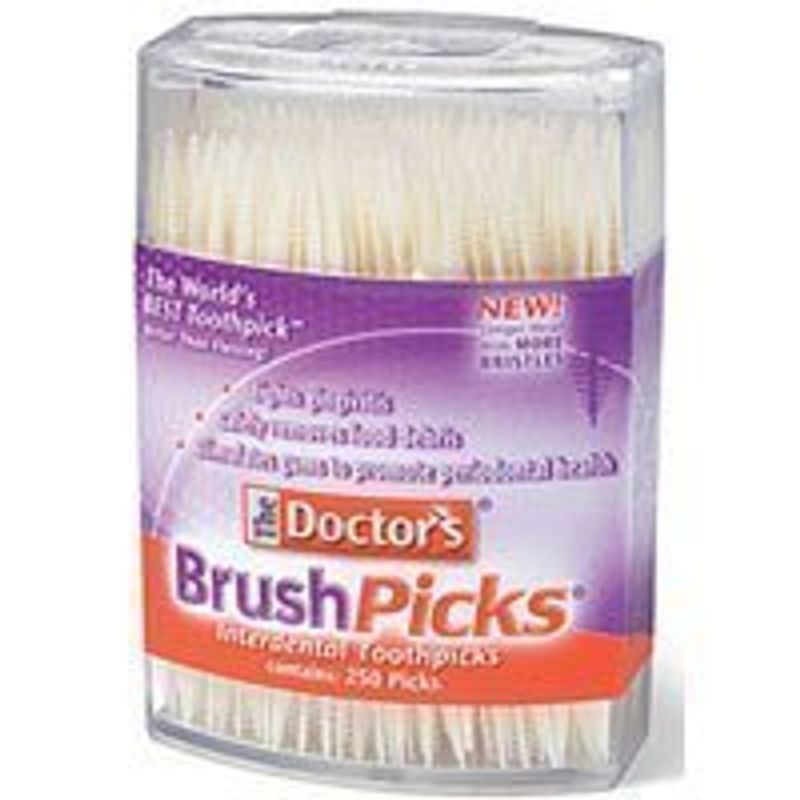 The Doctor's BrushPicks Interdental Toothpicks, Helps Fight Gingivitis ...