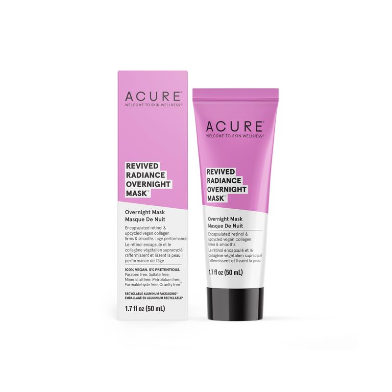 Acure Revived Radiance Overnight Mask, for Fine Lines, Wrinkles & to ...