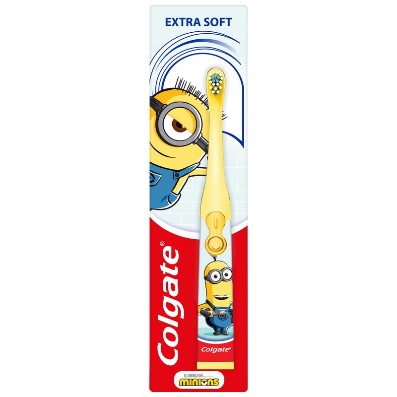 Colgate Minions Kids Toothbrush, Battery-Powered Toothbrush for Kids ...