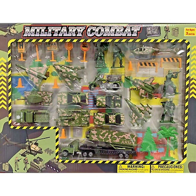 Diecast Military Combat Set with Stage Map, Multicolor Playset Toy for ...