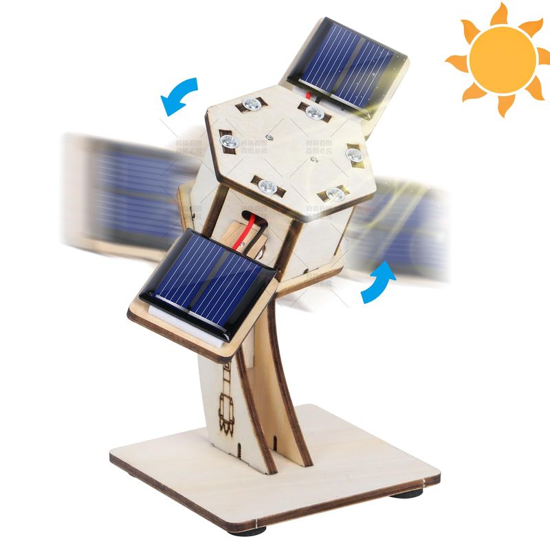 Solar Wooden 3D Puzzle, Craft Kit, Elementary School Students, Rotating ...