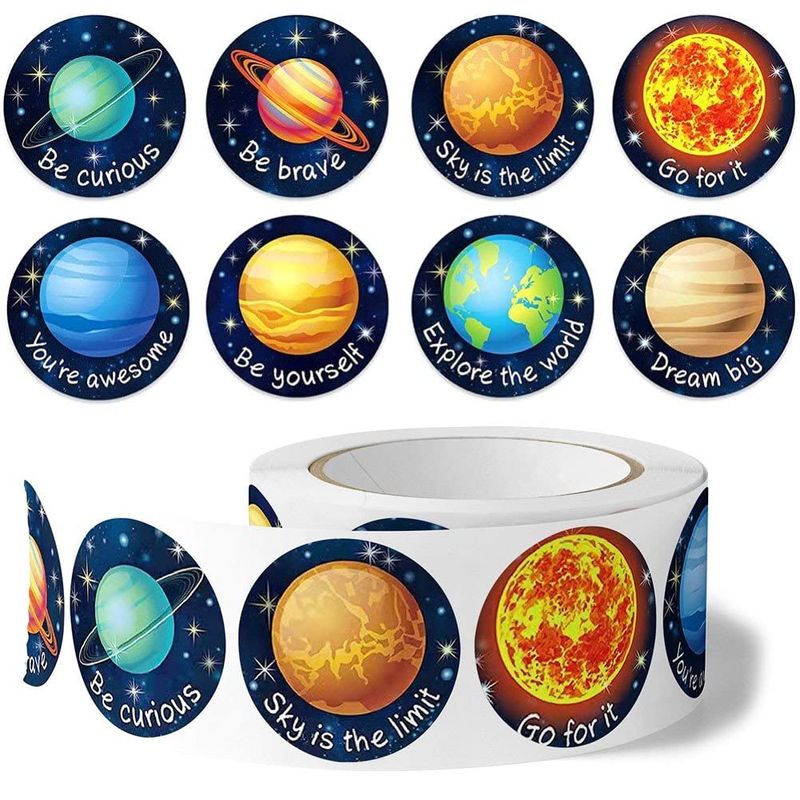 Dinntty Solar System Stickers Universe Planets Kids Reward Stickers ...
