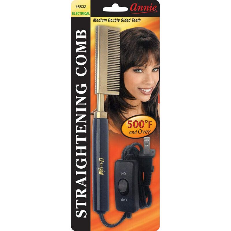 Hot and Hotter Electrical Straightening Comb Double Sided Medium Teeth ...