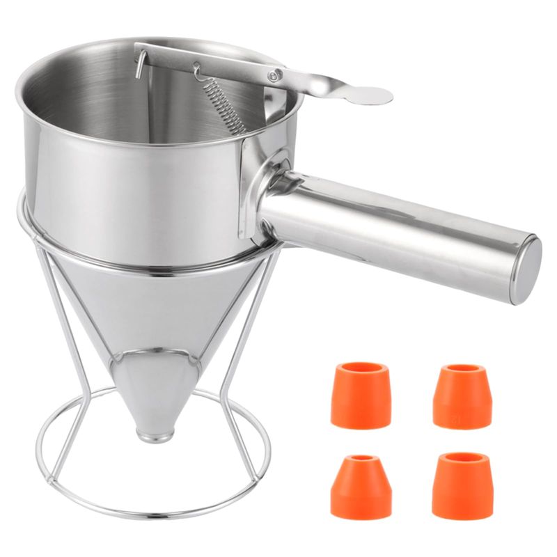 FWEEK Dough Scoop, 1200 ml Pancake Dough Dispenser, Stainless Steel ...