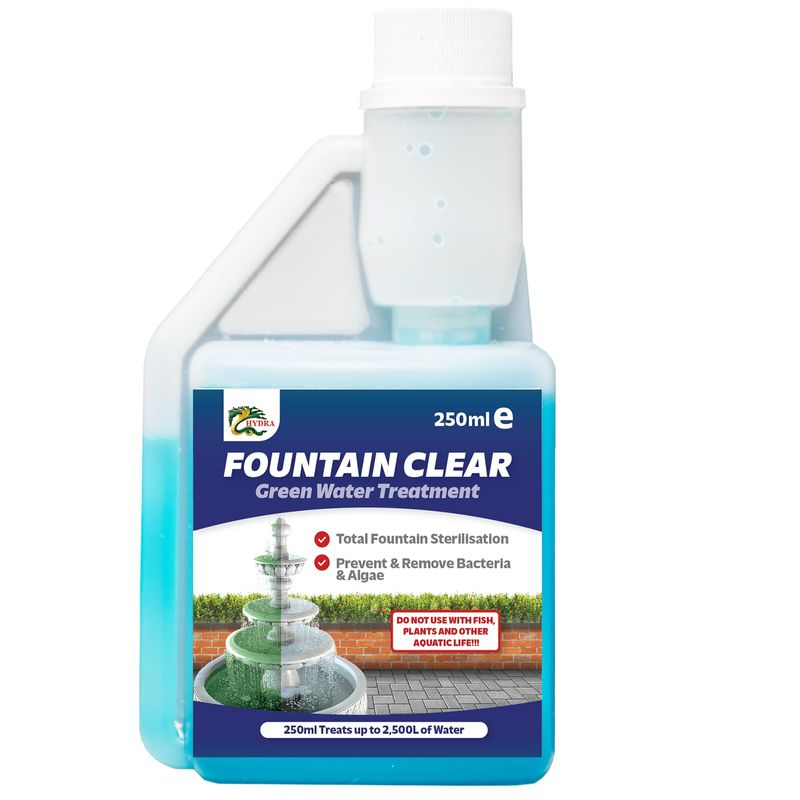 Hydra Fountain Clear Water Feature Cleaner | 250ml Treats 7,500L ...