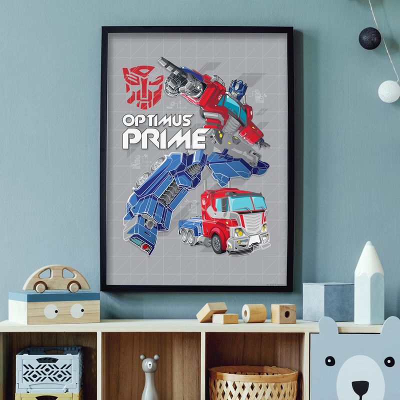 Themed Transformers Print - Optimus Prime Blueprint Wall Art Poster ...