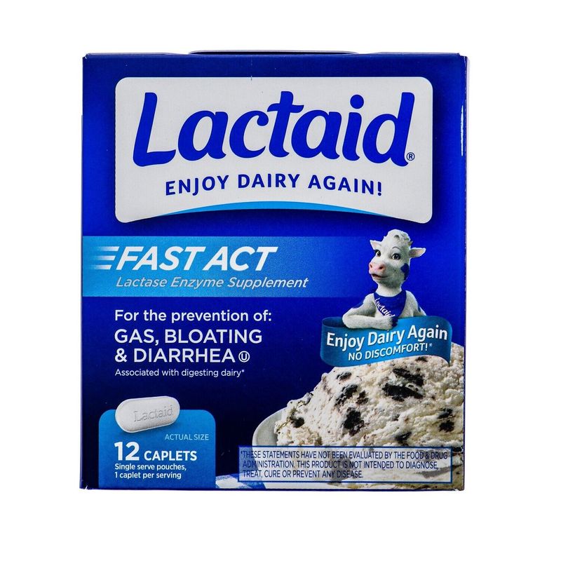Lactaid Fast Act Lactose Intolerance Relief Caplets - 12 Count - Online ...