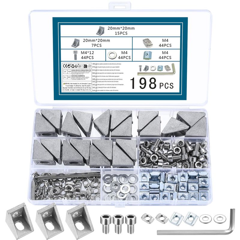 Tenbrachian Aluminium Profile 20 x 20 Nuts 6 Aluminium Profile Angle ...